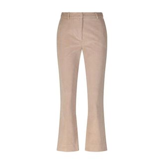 Max Mara Cropped Cord Pantalons - Femme - Pantalons - Brun - Taille: 46 FR