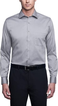 Van Heusen Herren Dress Shirt Regular Fit Flex Collar Stretch Solid Smokinghemd, Grau (Grey Mist), 43 cm Hals 91/94 cm Ärmel (XL)
