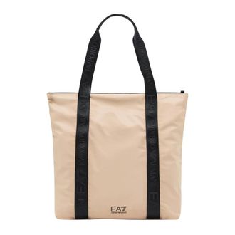 Emporio Armani Emporio Armani Ea7, Femme, Sacs, Beige, Taille: ONE Size Sac Shopper en tissu technique avec bande logo
