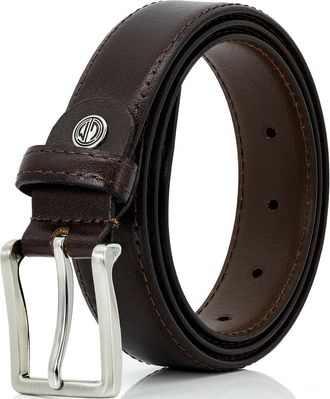 Lindenmann Leder-G&uuml;rtel Herren 30 mm breit, G&uuml;rtel Herren Rindlederg&uuml;rtel dunkelbraun, Gr&ouml;&szlig;e/Size:110, Farbe/Color:braun