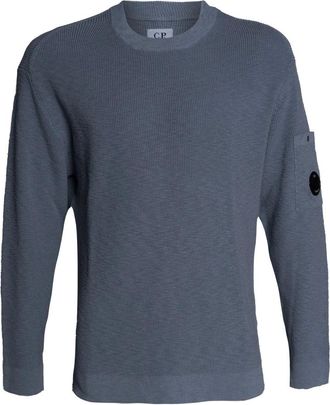 C.P. Company C.p. Company, Homme, Pulls, Bleu, Taille: XL Crewneck Lens Sweater