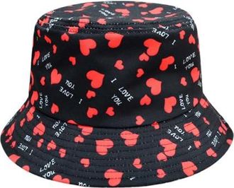 Generic Chapeau de p&ecirc;che en forme de coeur pour la Saint-Valentin 2026 - Large bord - Pour couples - Voyage et aventures, Noir, Taille unique