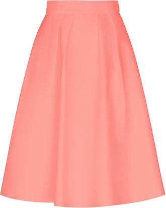 Apart Fashion Damen Satin A-Linien-Rock, fließender Midirock mit hoher Taille, eleganter Faltenrock mit Taschen, formelles Party-Outfit, Rock für Hochzeitsgäste, Co