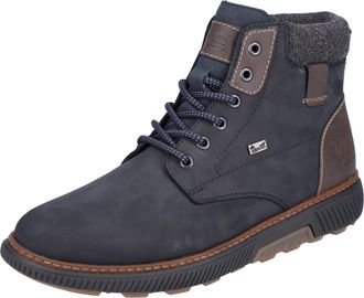 Rieker Winterboots RIEKER, Herren, Gr. 41, bunt (dunkelblau, braun), Lederimitat, Nubukleder, Textil, unifarben mit Farbeinsatz, Schuhe Winterboots, High Top