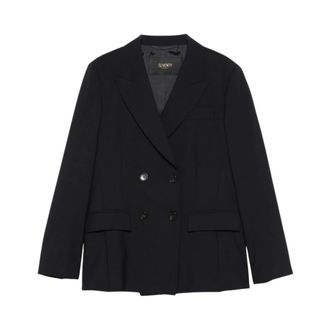 Seventy Femme, Vestes, Bleu, Taille: 44 FR Blazer crois&eacute;
