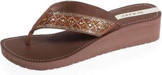 Isotoner Tongs femme à talon de 4 cm, ultra confortables