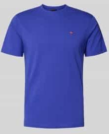 Napapijri T-Shirt mit Label-Stitching und Rundhalsausschnitt