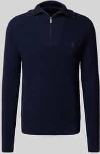 Polo Ralph Lauren Strickpullover mit Troyer-Kragen und Label-Stitching