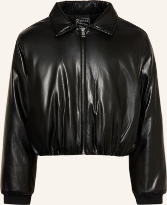 Guess Jacke In Lederoptik schwarz