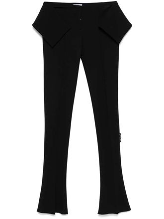 Off-white pantalon slim &agrave; taille ceintur&eacute;e - Noir
