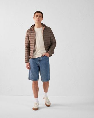 Jott Doudoune l&eacute;g&egrave;re &agrave; capuche Taupe Nico - Taille XXL