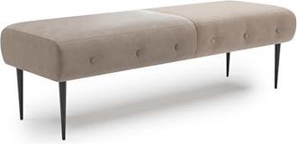 Cavadore Sitzbank Amba, Trendige Polsterbank 2,5-sitzig für Küche, Esszimmer oder Wohnküche / Küchenbank passend zum 2,5-Sitzer Amba / 139 x 52 x 54 / Flachgew