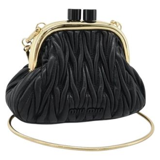 Miu Miu Pre-owned Leder Schultertasche - - Pre-owned - Damen - Schwarzk - ONE SIZE