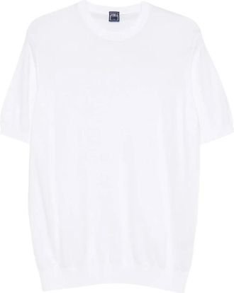 Fedeli Homme, Tops, Blanc, Taille: 4XL T-shirt &agrave; Manches Courtes et Col Rond