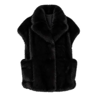 Liviana Conti Rian Kunstpelz-Weste - - Jackets - Damen - Schwarzk - M