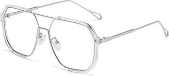 Generic Lunettes De Soleil M&eacute;tal Grand Cadre Hommes Et Femmes F&ecirc;te D&eacute;placements Quotidiens Vacances Lunettes De Soleil(White)