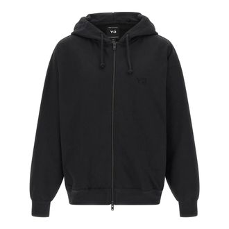 Yohji Yamamoto Homme, Sweatshirts et sweats &agrave; capuche, Noir, Taille: S Brushed Terry Zip Sweat &agrave; capuche