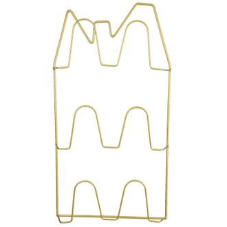 BESPORTBLE Mehrst&ouml;ckiges Wand Schuhregal aus Metall Platzsparender Hausschuhehalter in Gold Feuchtigkeitsbest&auml;ndig f&uuml;r Badezimmer und T&uuml;rmontage