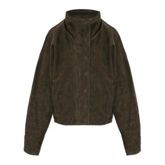 AllSaints Femme, Vestes, Vert, Taille: 38 FR Veste en daim Ryder