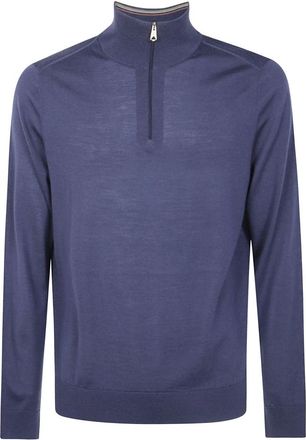 Paul Smith Homme, Pulls, Bleu, Taille: M Pull &agrave; col zipp&eacute;