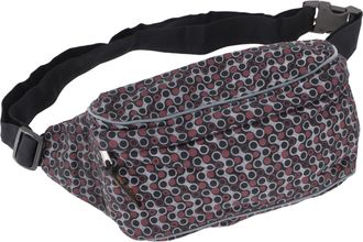 Guru Shop Gro&szlig;e Bedruckte Stoff G&uuml;rteltasche, Crossbody Bag, H&uuml;fttasche - Schwarz, Unisex - Erwachsene, Baumwolle, 15x20x5 cm