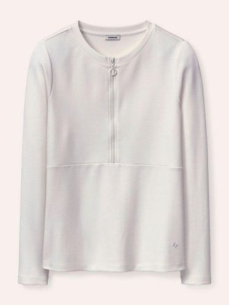 Walbusch Langarmshirt Damen Shirt mit Rei&szlig;verschluss Rundhals Langarm, pflegeleicht