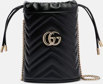 Gucci Bucket Bag GG Marmont Small aus Leder
