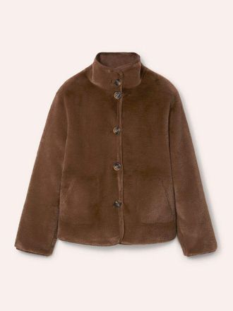 Walbusch Wendejacke Damen Wendejacke aus Kunstfell Stehkragen