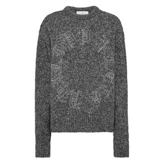 Philipp Plein Femme, Pulls, Noir, Taille: 38 FR Pullover Col Rond Gothic Plein