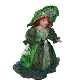 Generic 30 cm Gro&szlig;e, Elegante Porzellanpuppen (weiblich) Im Prinzessinnenkleid, Gr&uuml;n, B