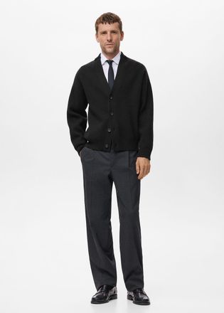 Mango Relaxed Fit-Strickcardigan schwarz - Herren - S - MANGO MAN