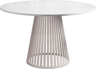 Mirjan24 Ausziehbarer Esstisch Cumair 120, Runder Esszimmertisch f&uuml;r 4-6 Personen, Beine aus Stah, Praktischer Tisch f&uuml;r K&uuml;che, Geeignet f&uuml;r Wohnzimmer (Arktis