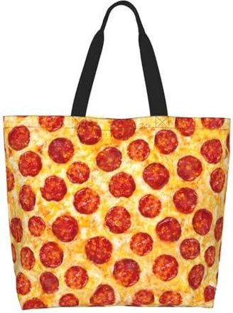 Generic Motif De Pizza Pepperoni Original Sac Courses L&eacute;ger Tote Bag Imperm&eacute;able Sac A Main Femmes Pour Universit&eacute; Gym Quotidienne