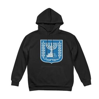 Generic Sweat &Agrave; Capuche Isra&euml;l Embl&egrave;me National pour Hommes Adultes Et Adolescents Doublure Polaire Sweatshirt pour Patriotes Hoodie Hommes Femmes Pull &Agrave; Capu