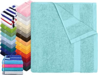 Dyckhoff Traumhaft weiche Bio-Handtuchserie - erhältlich in 22 modischen Unifarben in 7 verschiedenen Größen, sowie 7 Streifen-Variationen, 1 Duschtuch 70 x 14