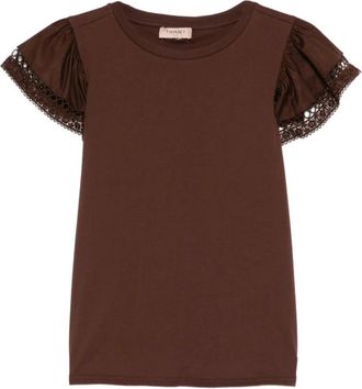 Twinset Femme, Tops, Brun, Taille: 36 FR Twin-set T-shirts et Polos Marron