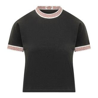 Versace Greca T-Shirt - - Tops - Damen - Schwarzk - S