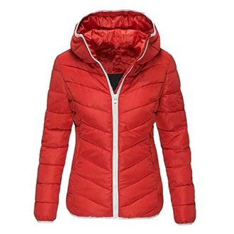 Generic Doudoune L&eacute;g&egrave;re Femme Hiver Veste Fine Ultralight Grande Taille Matelass&eacute;e Puffer Jacket Blouson Duvet Plume Cintr&eacute;e Courte Soild