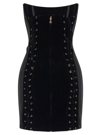 Elisabetta Franchi Corset Bustier Dress - Black