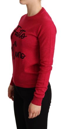 Dolce & Gabbana Womens Embroidered Cashmere Wool Sweater Virgin