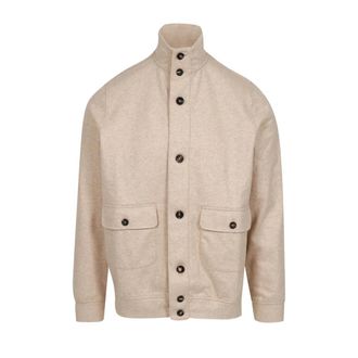 FILIPPO DE LAURENTIIS Woll-Kaschmir-Filz-Cardigan - - Jackets - Herren - Beige - 2XL
