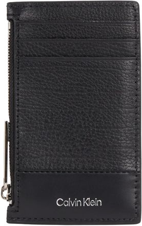 Calvin Klein Herren Kartenetui Subtle Mix Cardholder aus Leder, Schwarz (Black Grain/Smooth), Einheitsgröße