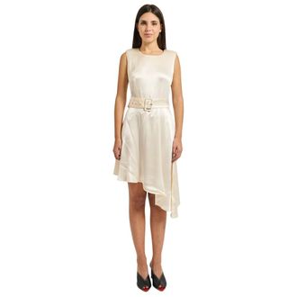 Yes-Zee YES Zee, Femme, Robes, Beige, Taille: 44 FR Flared Dress
