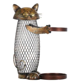 BESPORTBLE Kreatives Katzen Weinregal aus Eisen mit M&uuml;nzfach Weinflaschenhalter f&uuml;r K&uuml;che und Bar Praktischer Weinpr&auml;sentationsst&auml;nder