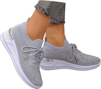 Generic Baskets pour femme - Chaussures de sport tendance - Semelle souple - Chaussures de marche respirantes - Chaussures dext&eacute;rieur l&eacute;g&egrave;res - Chaussures den