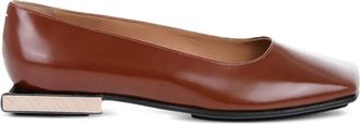Maison Margiela ballerines &agrave; bout carr&eacute; - Marron