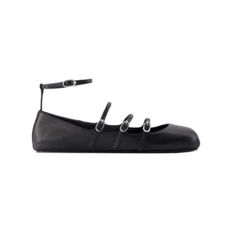Alexander McQueen Leder flats - - Shoes - Damen - Schwarzk - 37 EU