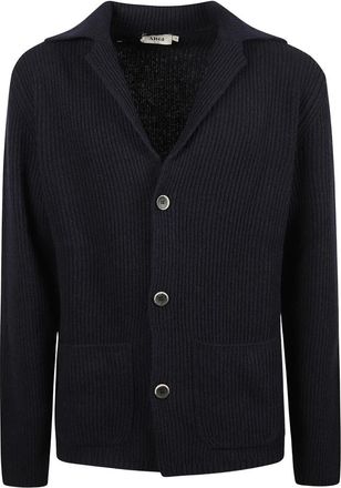Altea Cardigan en Laine C&ocirc;tel&eacute;e - Homme - Pulls - Bleu - Taille: L