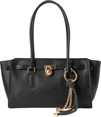 Michael Kors Femme, Sacs, Noir, Taille: ONE Size Hamilton Moderne Small Leather Satchel
