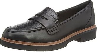 Clarks Femme Westlynn Ayla Mocassin Penny, Cuir Noir, 41 EU